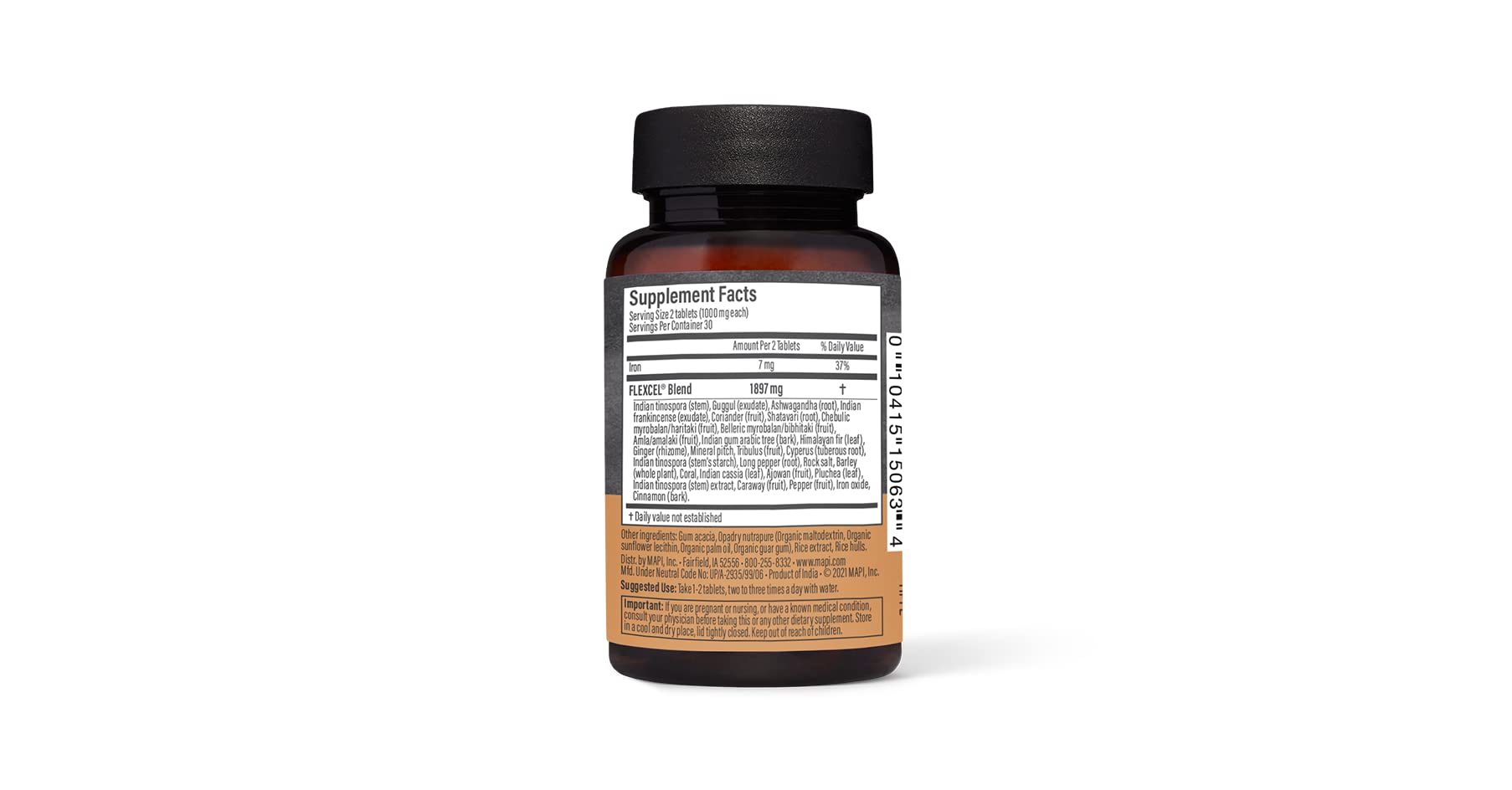 Maharishi Ayurveda Flexcel, Powerful Formula with Ashwagandha, Natural Ayurvedic Herbal Vitamins to Help Strengthen Bones, Cartilage, Ligaments, Tendons & Support Joint Mobility 60 Tablets - 1000mg