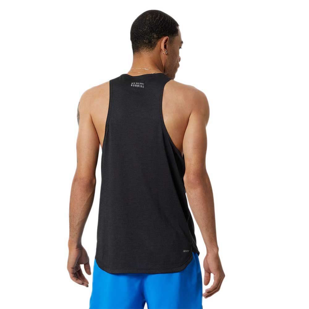New Balance Men's Impact Run Singlet, Black, Large