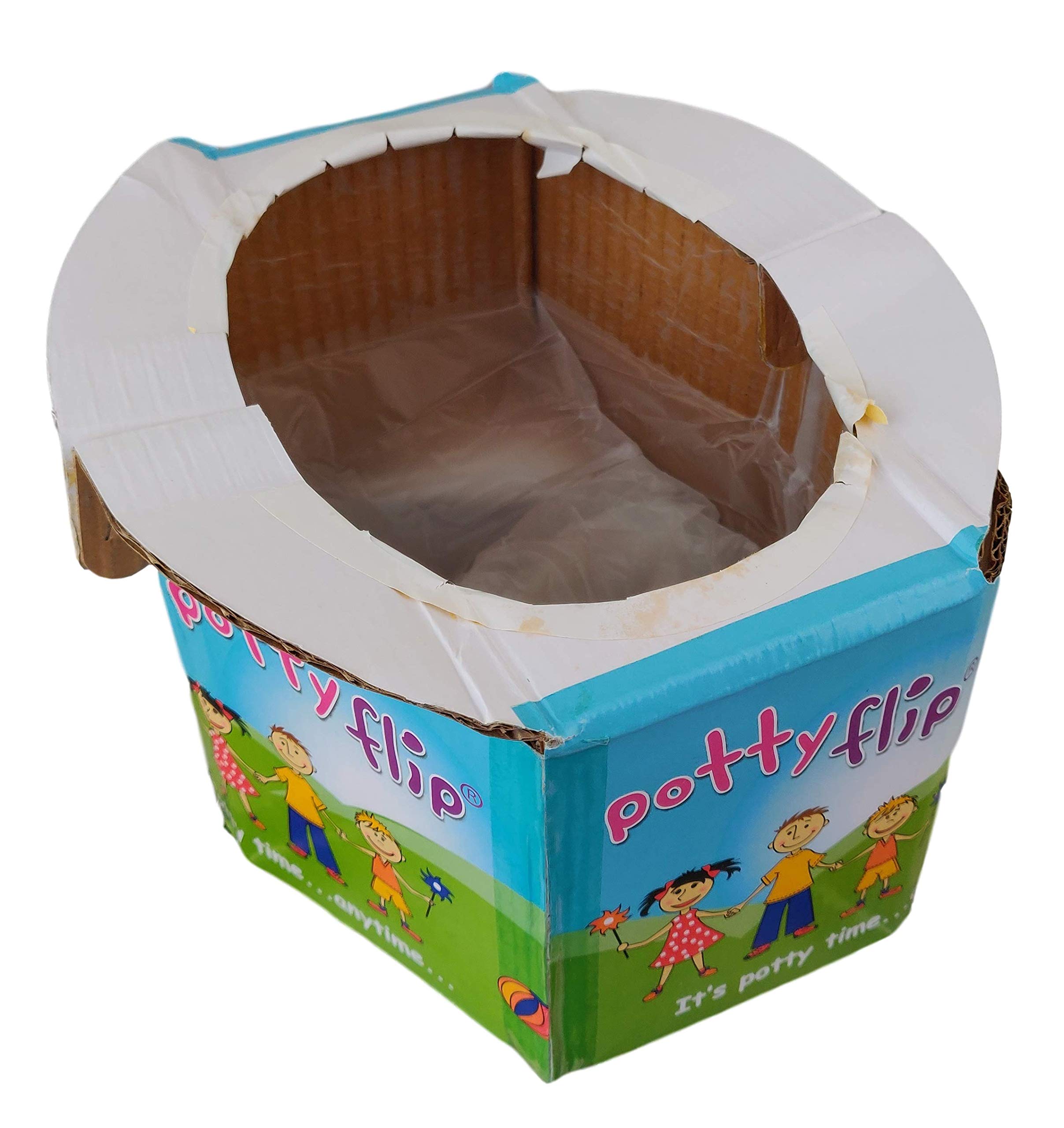 Potty Flip Disposable Potty - 3 Pack - Portable Potty-Training Potty - Disposable Travel Potty - Toddler Potty Training Seat - Supports Children Up to 75lbs