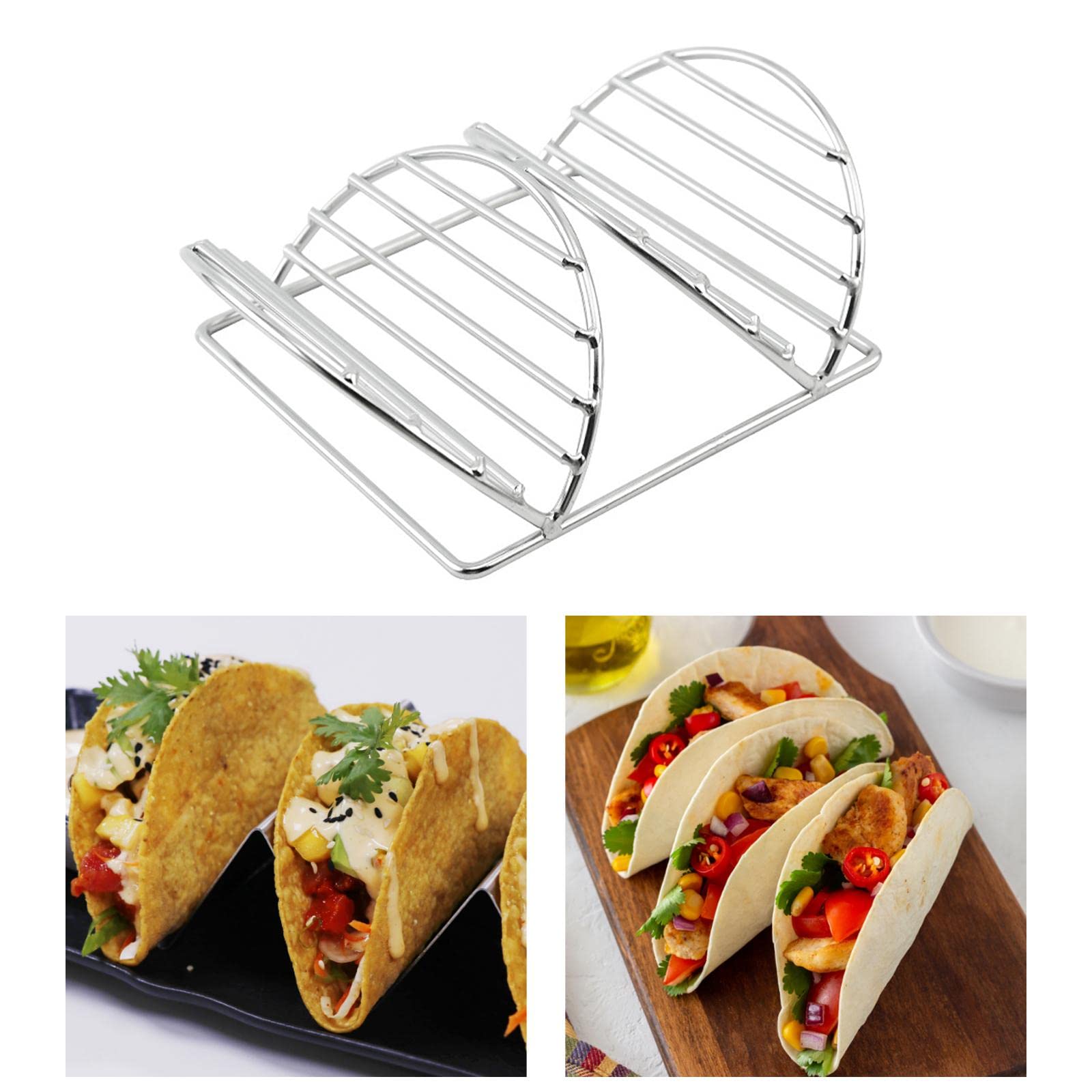 SM SunniMix Taco Holder Oven Burritos Fits Air Fryers Taco Rack for Party Picnic, Holds 2