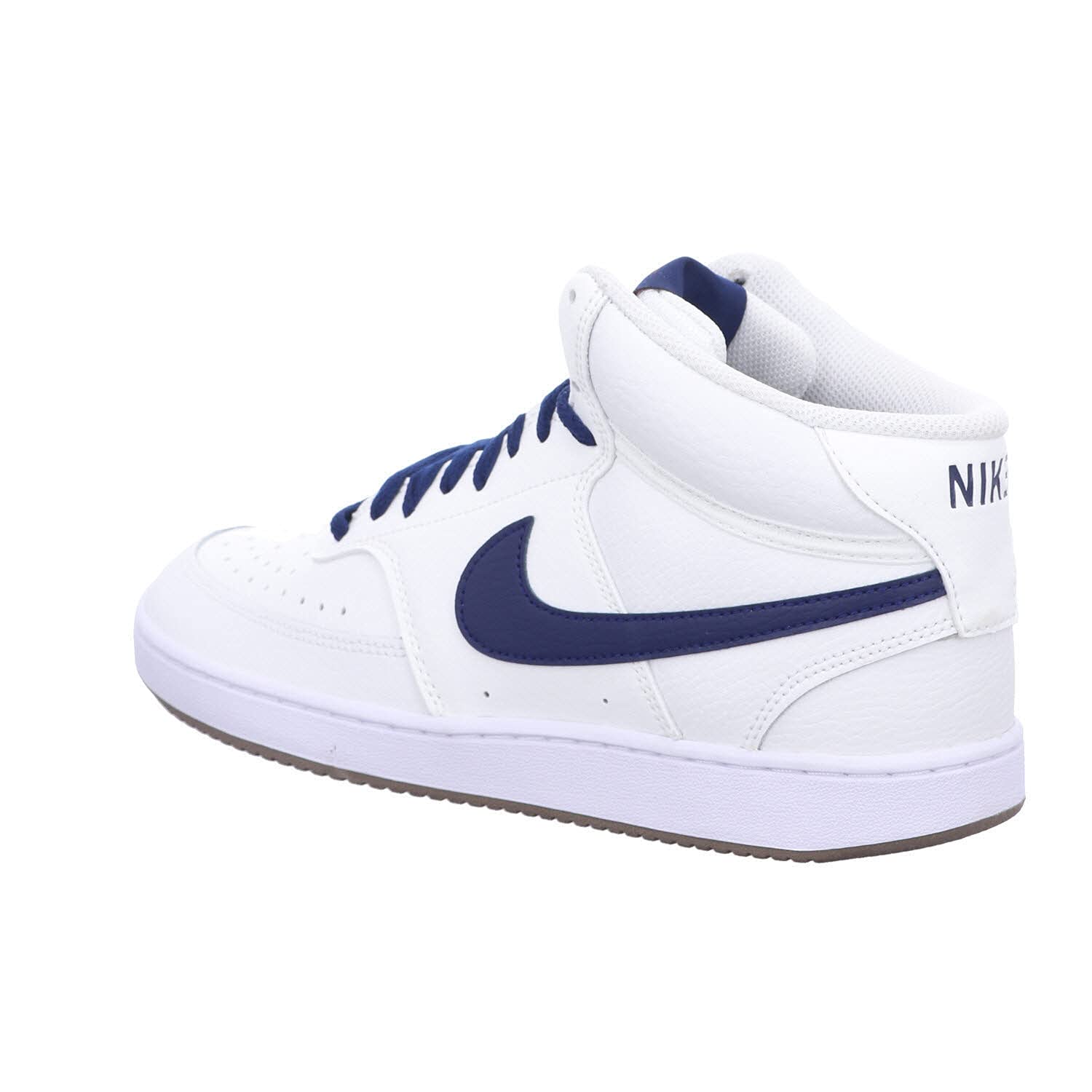 Nike Men's Court Vision Mid Sneaker, Black/White, 10.5 Regular US