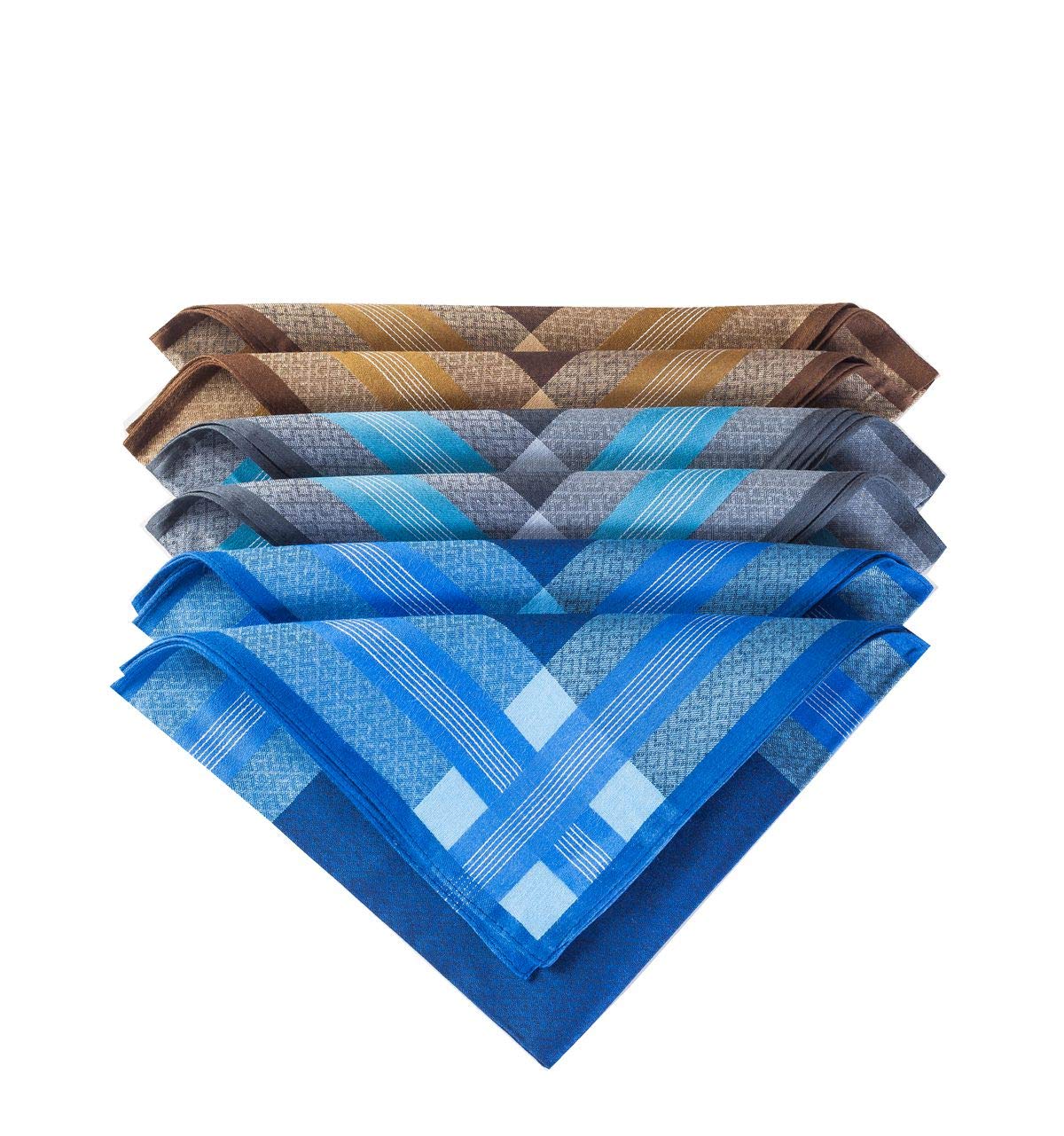 Men's Handkerchiefs,100% Cotton 6 Piece Gift Set