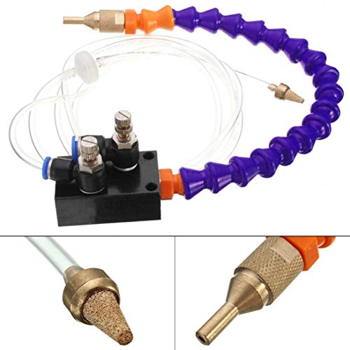 YWY Upgrade Version Mist Coolant Lubrication Spray System for Metal Cutting Engraving Cooling Sprayer Machine for Air Pipe CNC Lathe Milling Drill