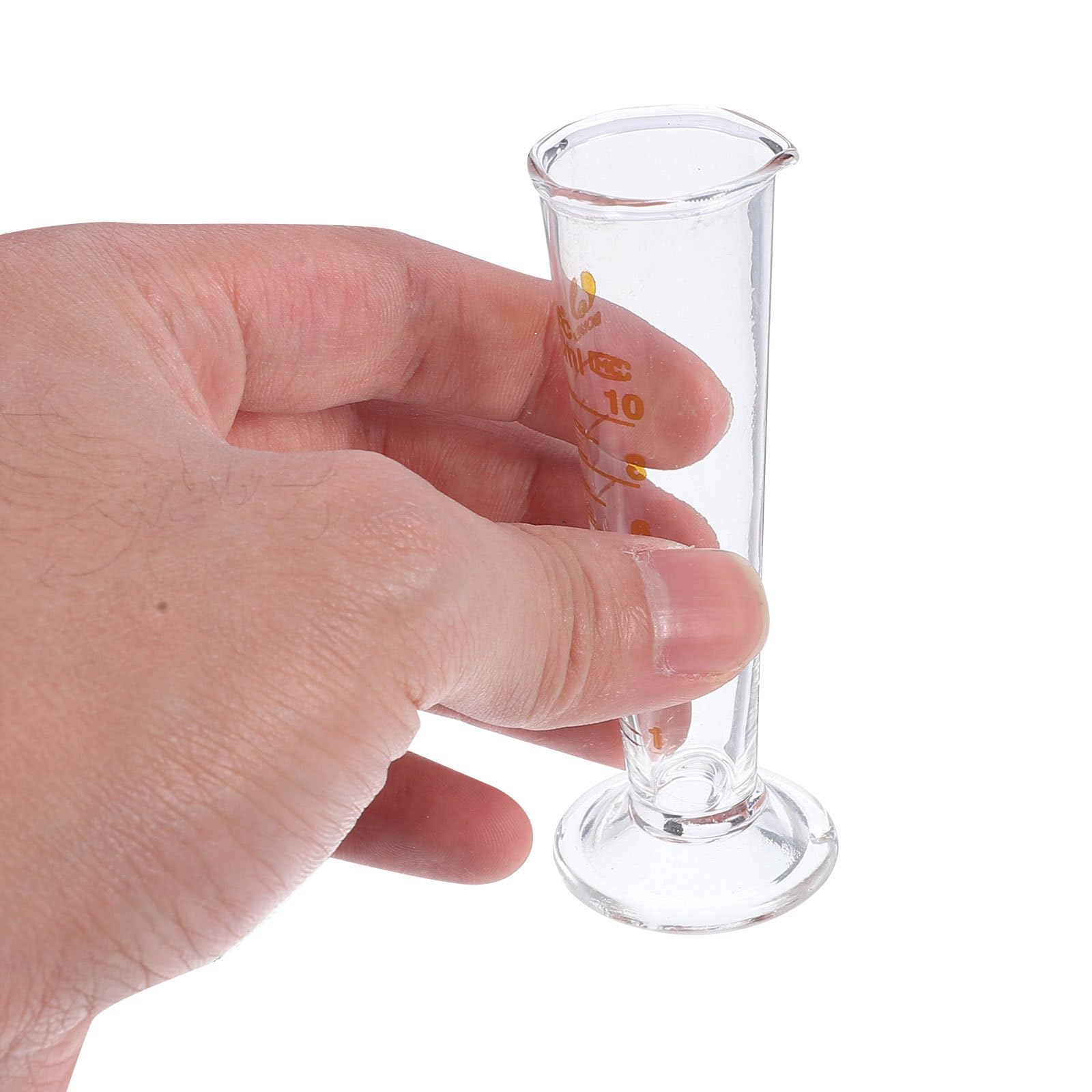 TEHAUX Graduated Cylinkers, 10ml Glass Measuring Cup Liquid Measuring Cup Multifunctional Measuring Beaker Measure Cups Easy to Read Graduated Cup with Scale for Laboratory