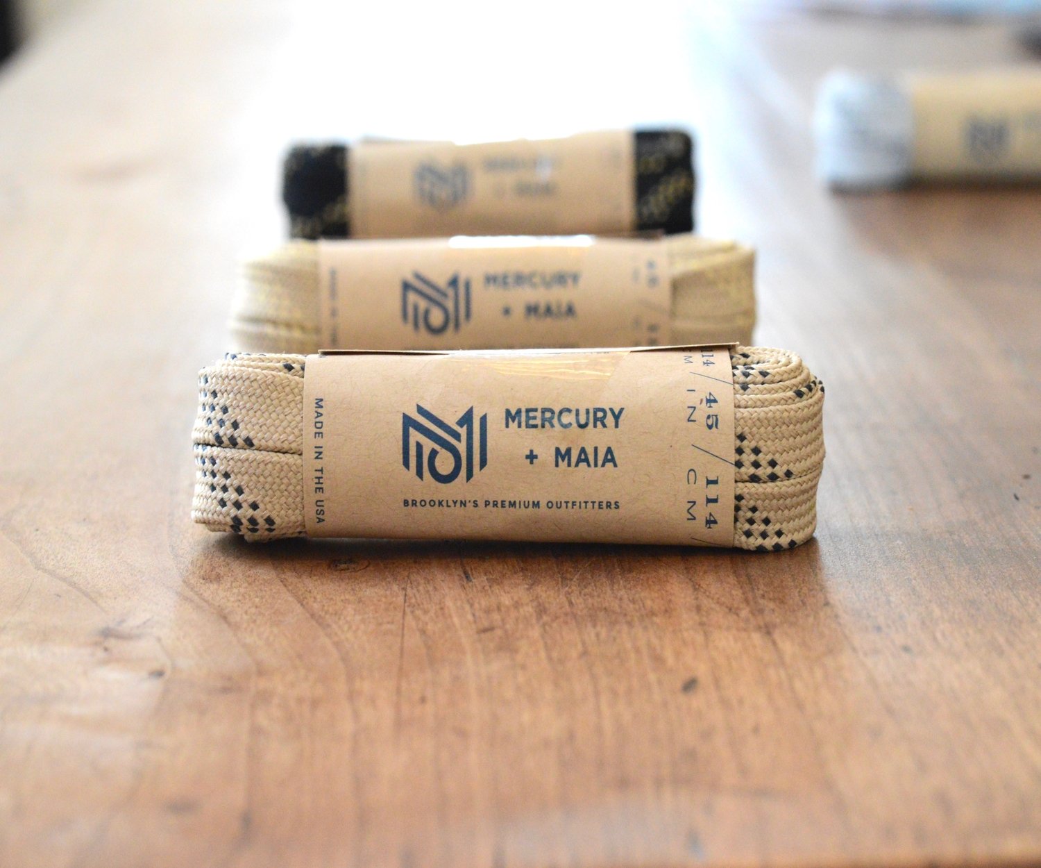 Mercury + Maia Kevlar Flat Shoe Laces (1 Pair) Kevlar Shoe Laces - USA MADE (54, SAND-BLACK)
