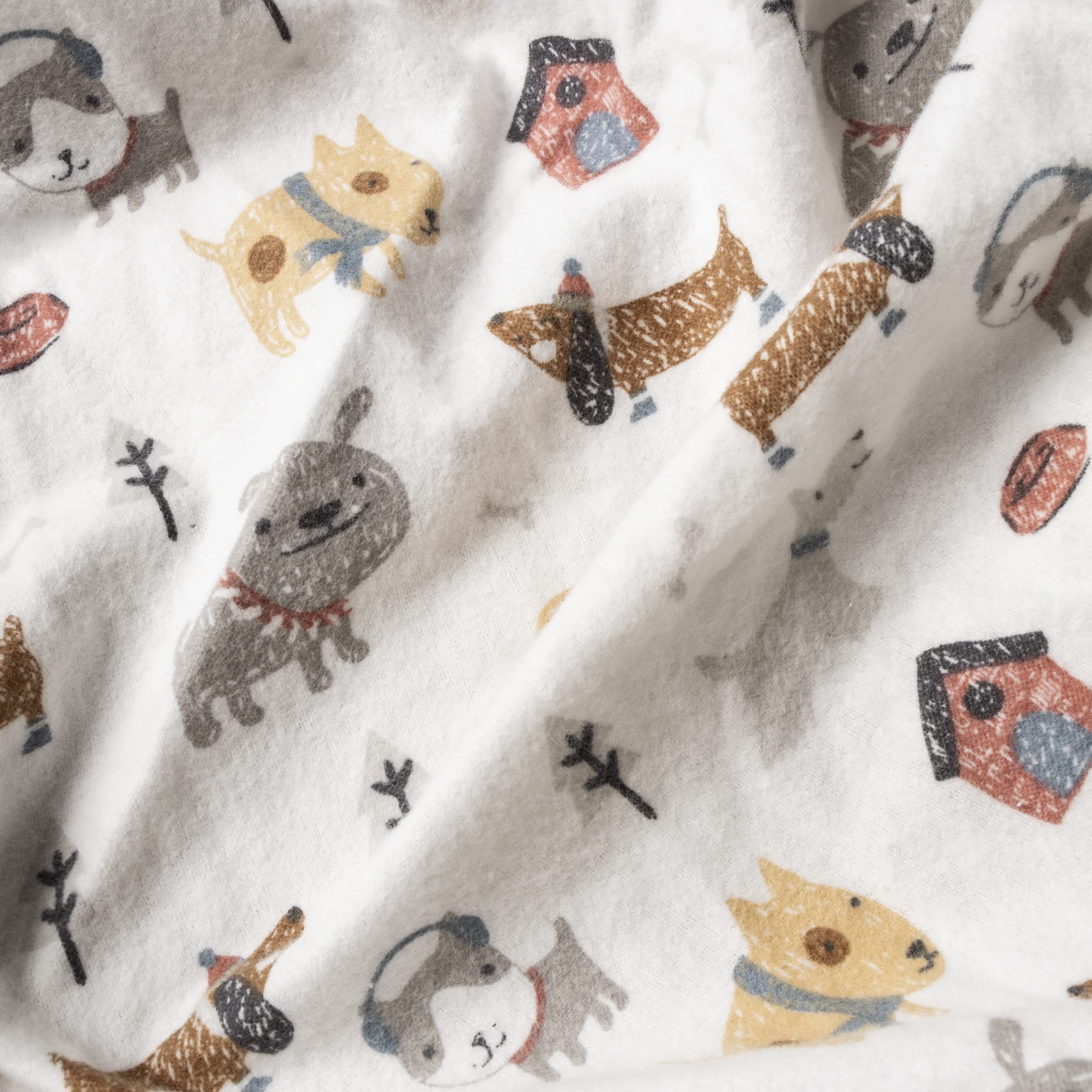 Trend Lab Dog Park Jumbo Flannel Swaddle Baby Blanket - Cozy, Soft