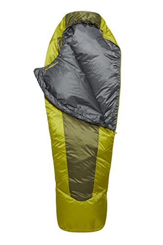 Rab Solar Eco 0 Synthetic Insulated Recycled Mummy Sleeping Bag for Camping and Backpacking - Chlorite Green - 40 Degree, Long, Left Zip