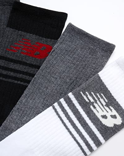 New Balance Men's Athletic Arch Cushion Comfort Crew Socks (5 Pack), Size 6-12.5, Wgb Old