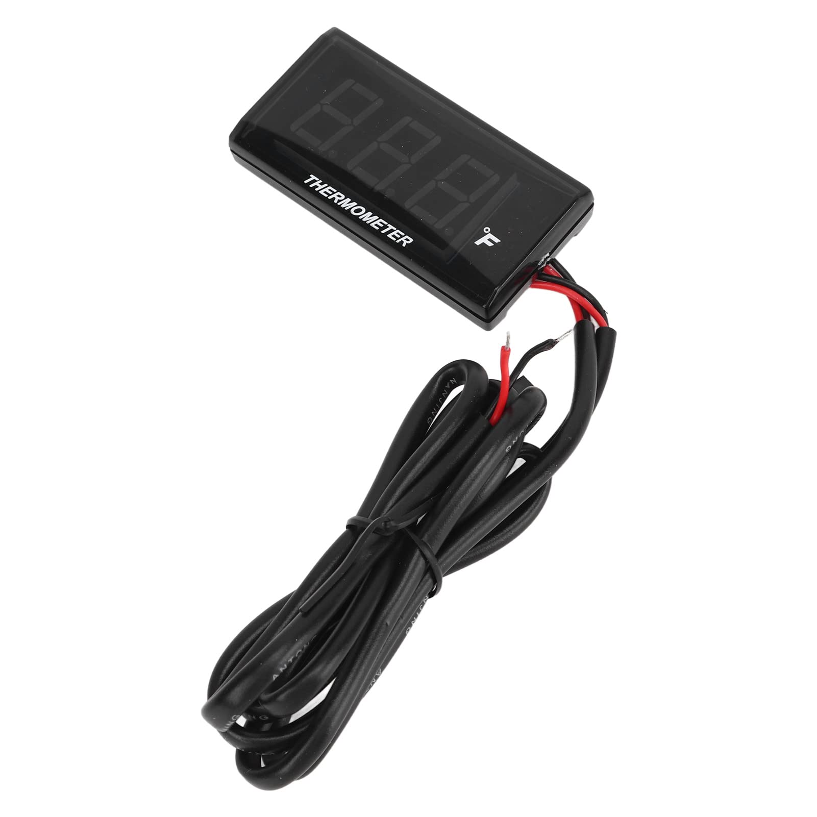 Water Temperature Gauge, Motorcycle Water Temperature Gauge DC12V Precise LCD Display for Modification (Red)