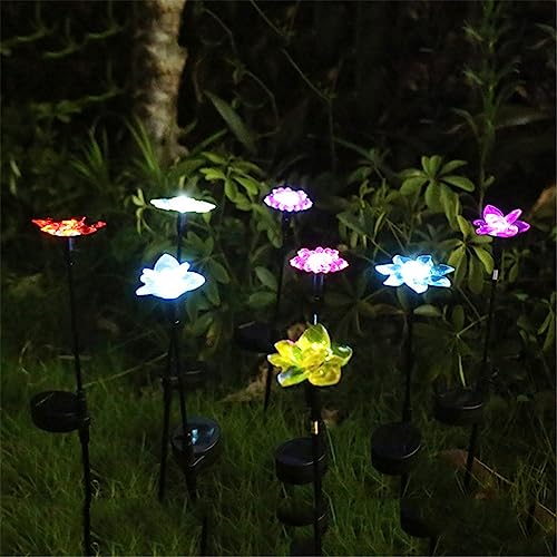 N/A LED Solar Simulation Lily Lights Flower Plug Ground Lamp Garden Decoration Lights