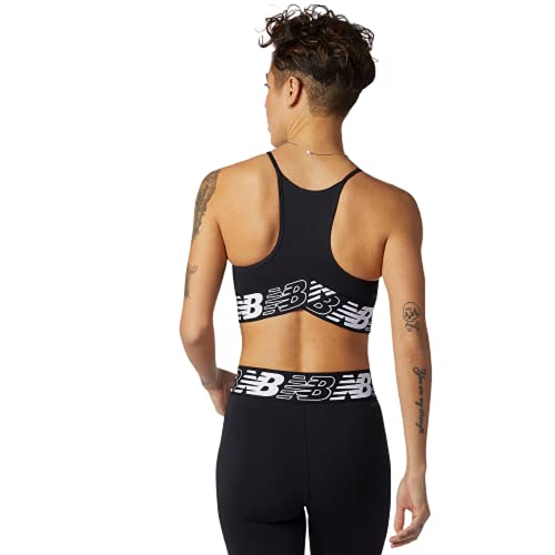 New Balance Women's Relentless Crop Top, Black , Large