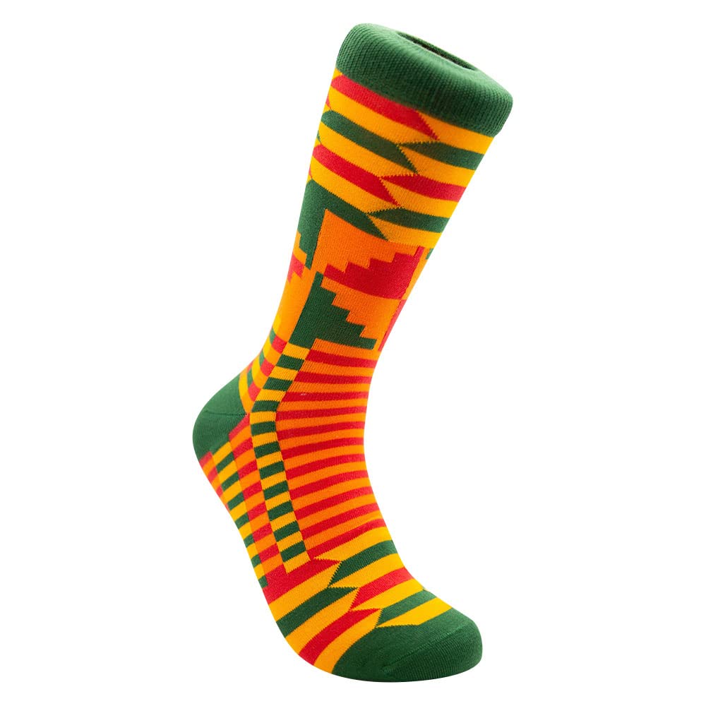Tanaka Designs Premium African Print Socks For Men and Women (Large (11-14))