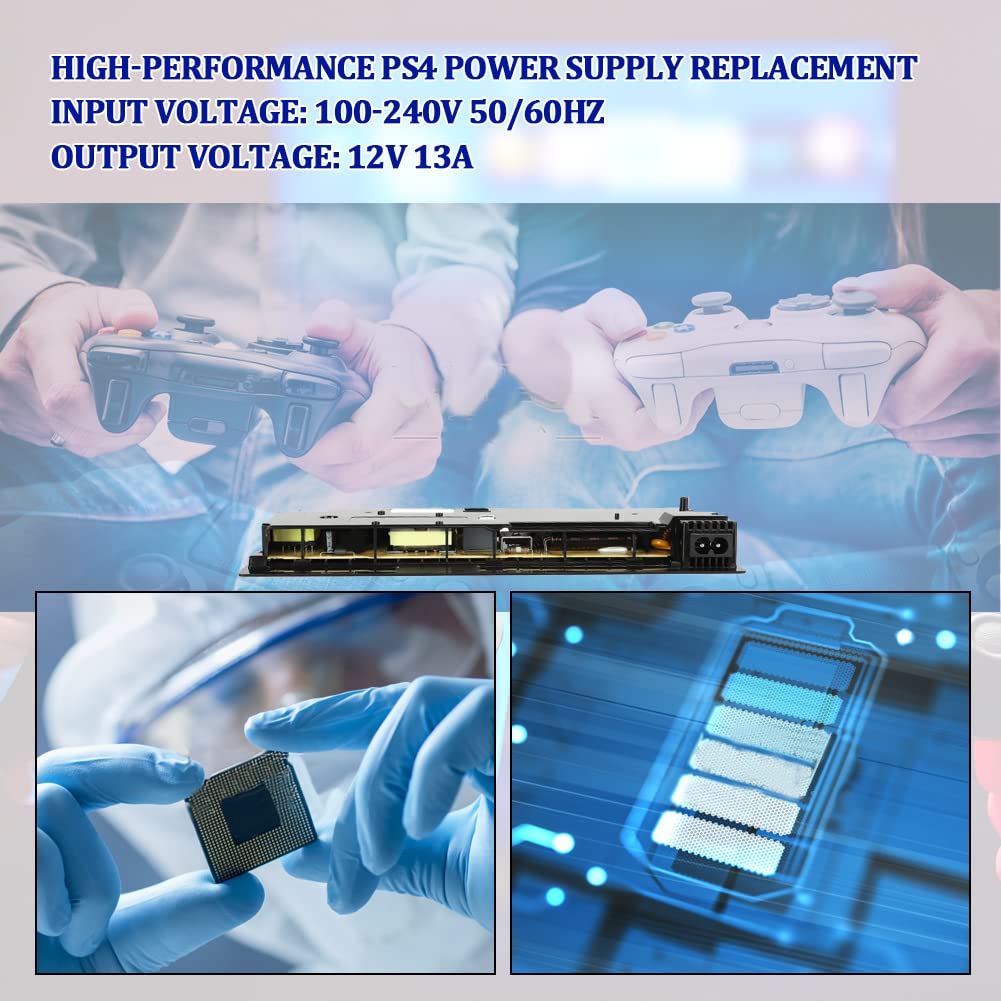 N17160P1A Power Supply for PS4 Slim 2200 Hosts, Portable Power Source with Screwdriver 100-240V(Black)