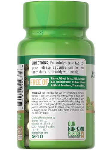 Nature's Truth Ashwagandha Capsules | 920 mg | 90 Count | Non-GMO & Gluten Free Supplement