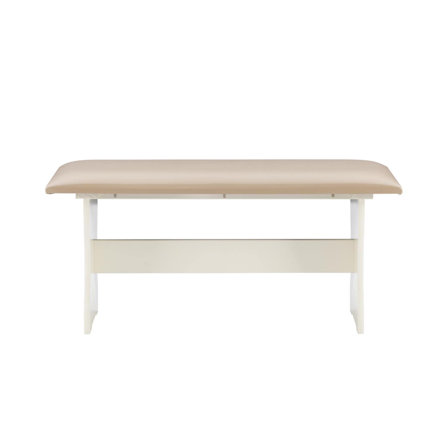 Linon Sibert Storage Nook Tan Faux Leather