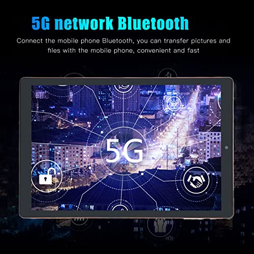 Yoidesu 10.1 Inch Tablet Android 12, Ten Core Pad with Dual Camera, 6GB Ram 128GB ROM, WiFi/Bluetooth, Support 128GB Memory Card, 1960x1080 HD IPS Screen, 8800mAh Battery, Black (US)