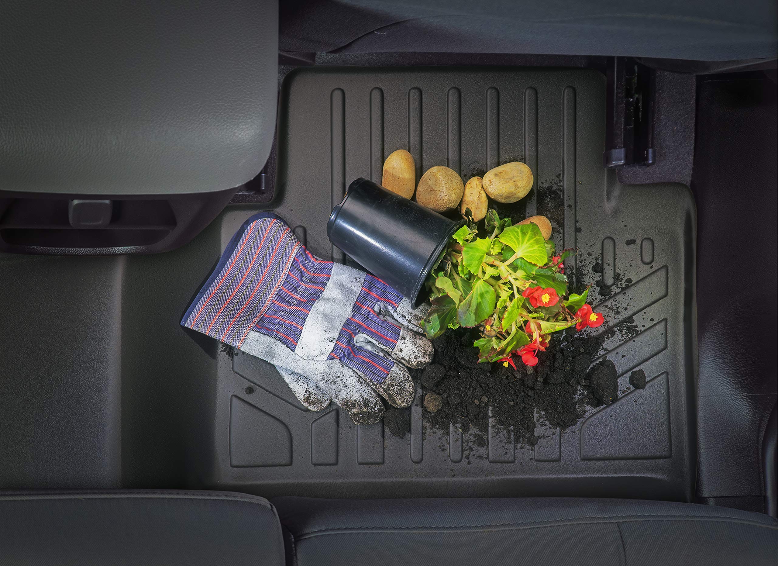 MAXLINER Custom Fit 2 Row Floor Mats and Cargo Liner Set Black for 2015-2021 Ford Edge