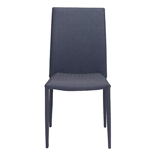 MAKLAINE Fabric 35''H x 16.9''W x 21.7''D Dining Chair in Black (Set of 4)