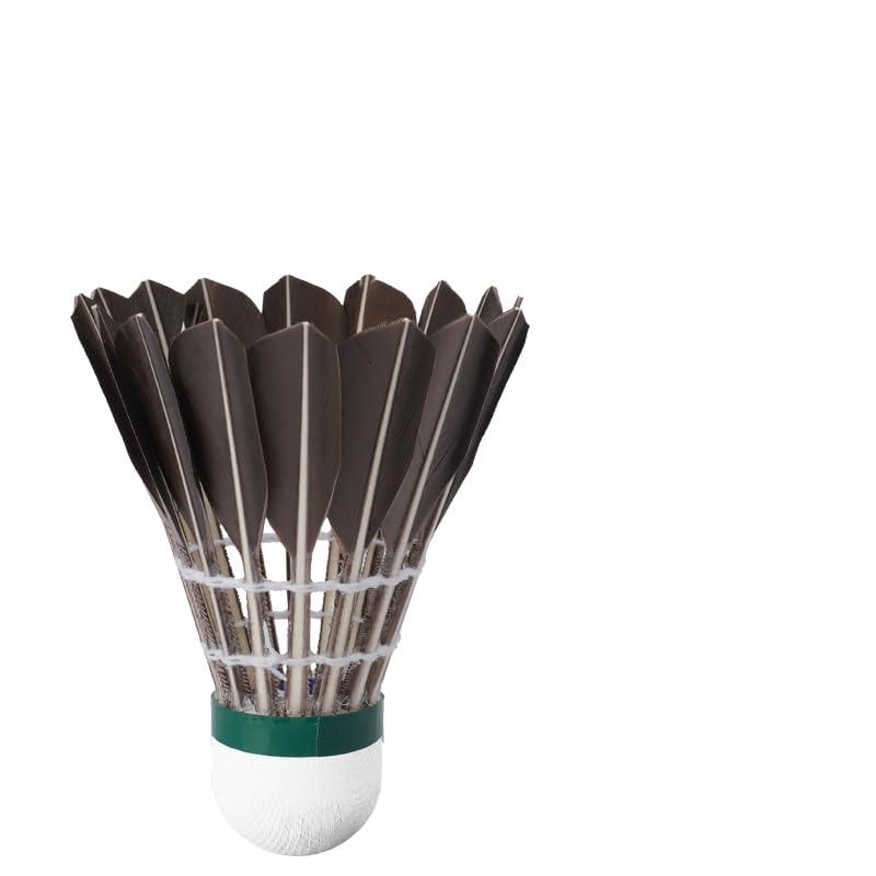 TENGAOSI Duck Feather Badminton Shuttlecocks with Great Stability and Durability, with Speed 77 Badminton Birdies for Outdoor and Indoor, Shuttlecock Feather (Red-T1)