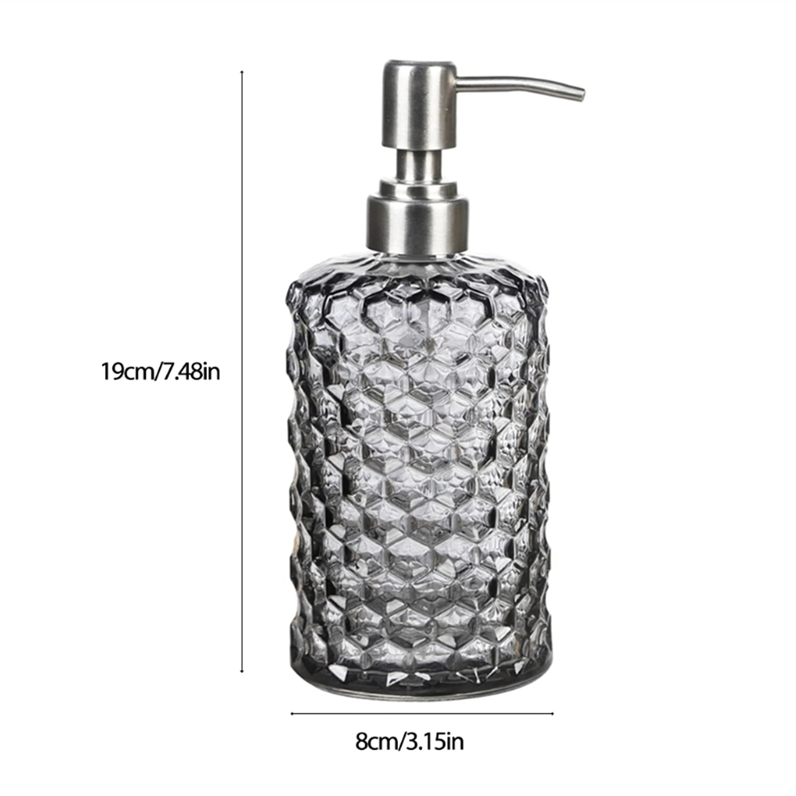 Soap Dispenser 500ml Large Capacity Empty Bottle Shampoo Shower Dispenser, for Bathroom Countertop Kitchen Room,Home Hotel Bathroom Accessories Bathroom Soap Dispenser (Color : B)