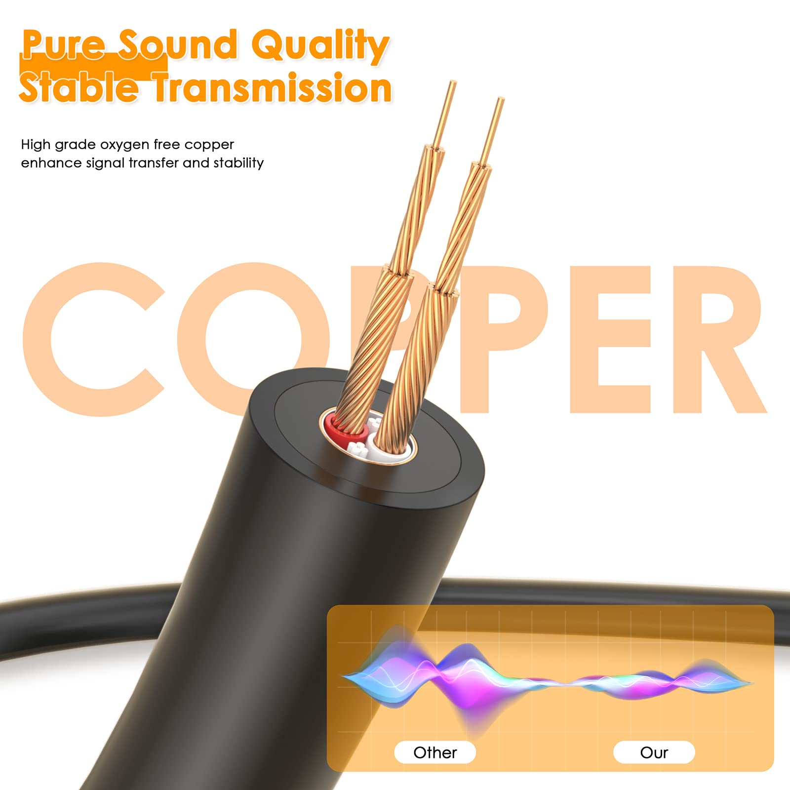 Sovvid XLR Cable to 1/8Inch 3.5mm - 3FT Male to XLR Male Microphone Cable Cord Professional TRS Stereo Balanced Cable for iPhone iPad Tablet Laptop and More Black