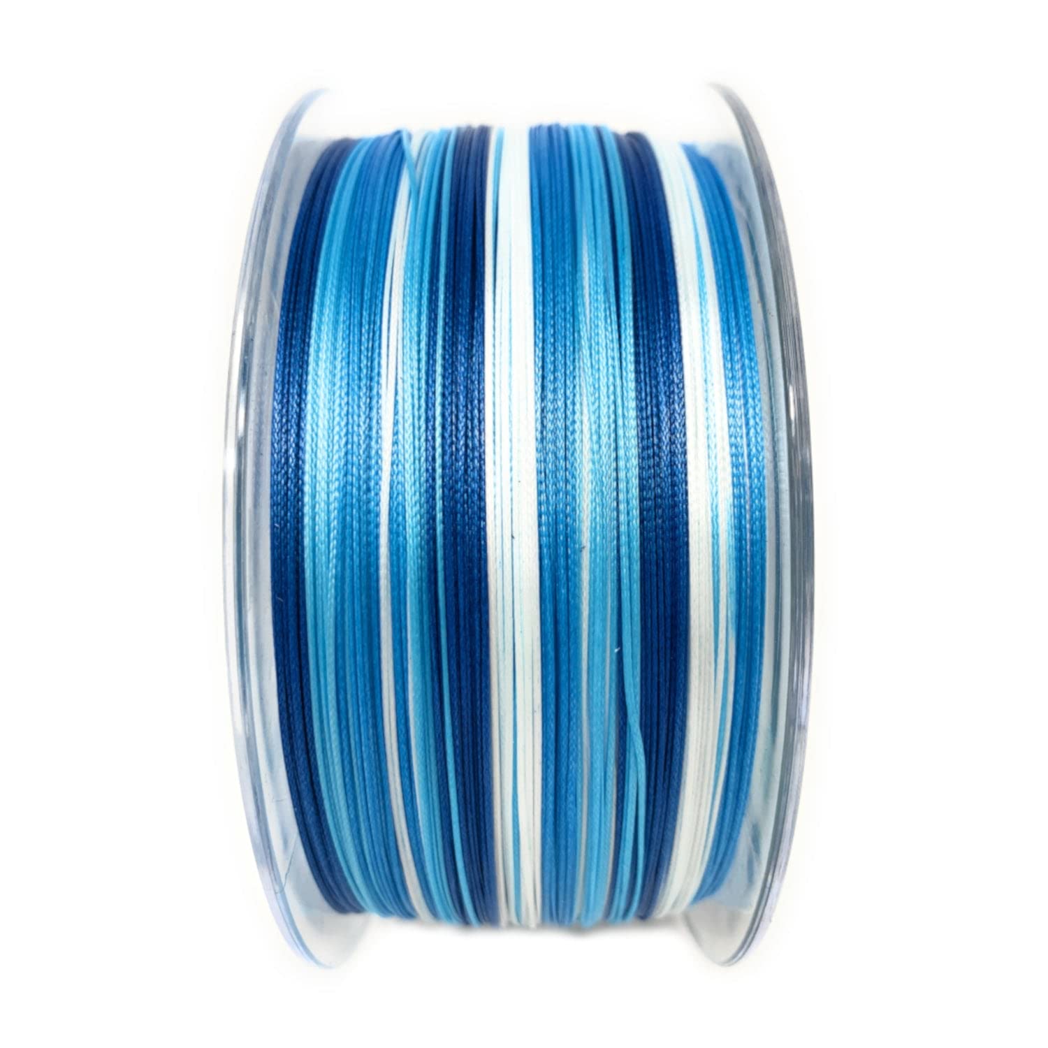 Reaction Tackle Hollow Core, 16 Strand Braided Fishing Line Blue Camo - 80LB / 1000yds