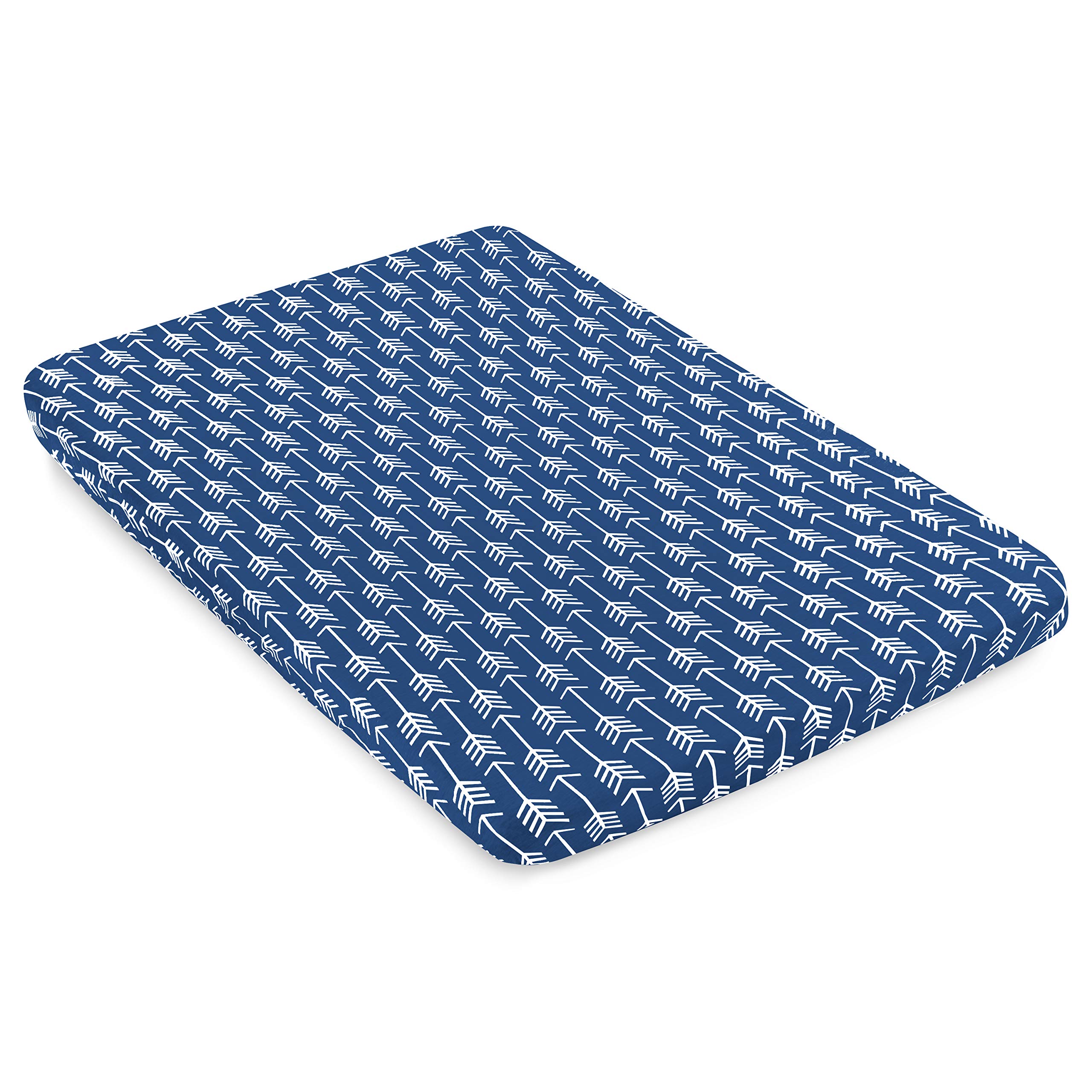 Pack n Play Sheets – Pack and Play Sheets 4 Pack – 100% Super Soft Jersey Knit Cotton Playard Mattress Sheets – Portable Playpen Sheet – Fitted Play Yard Mini Crib Sheets for Boy & Girl (24 x 38 x 5)