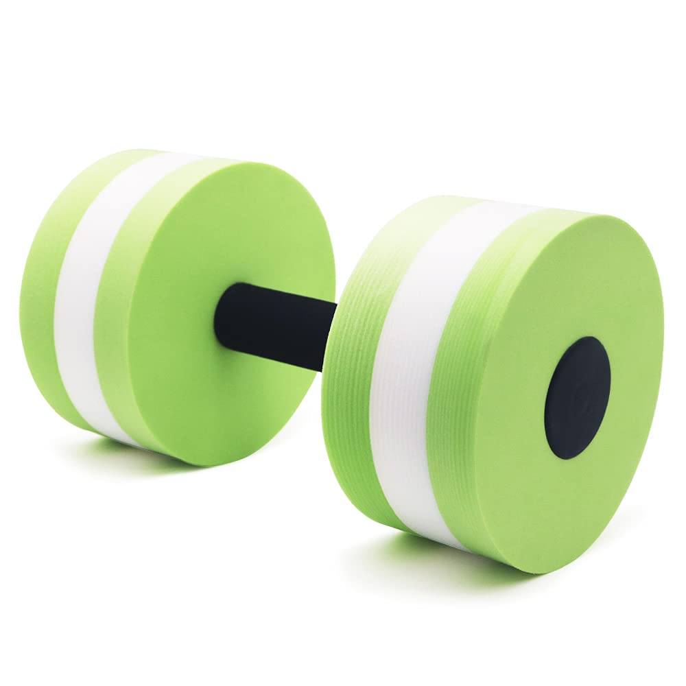 OSMOFUZE Aquatic Exercise Dumbbells β Set of 2 for Water Aerobics Fitness and Pool Exercises Green