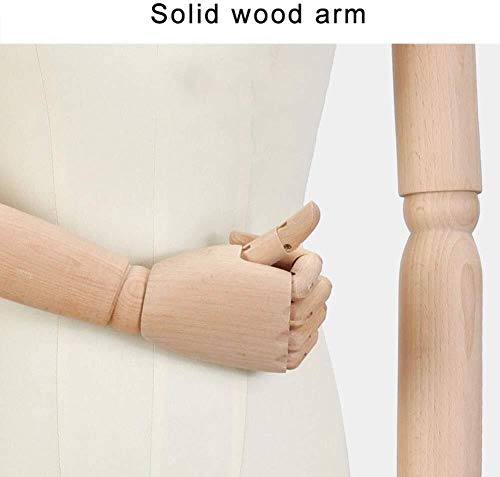 Mannequin Torso Mannequin Dress Form Torso Adjustable Female Tailors Dummy Mannequin Dressmakers Dummies Display Bust Detachable for Clothing Jewelry Display Stand (A)