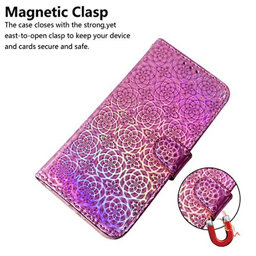 Mobile Phone Case Bag for Samsung Galaxy Note20 Ultra Solid Color Colorful Magnetic Buckle Horizontal Flip PU Leather Case with Holder & Card Slots & Wallet & Lanyard Back Cover Case (Color : Pink)