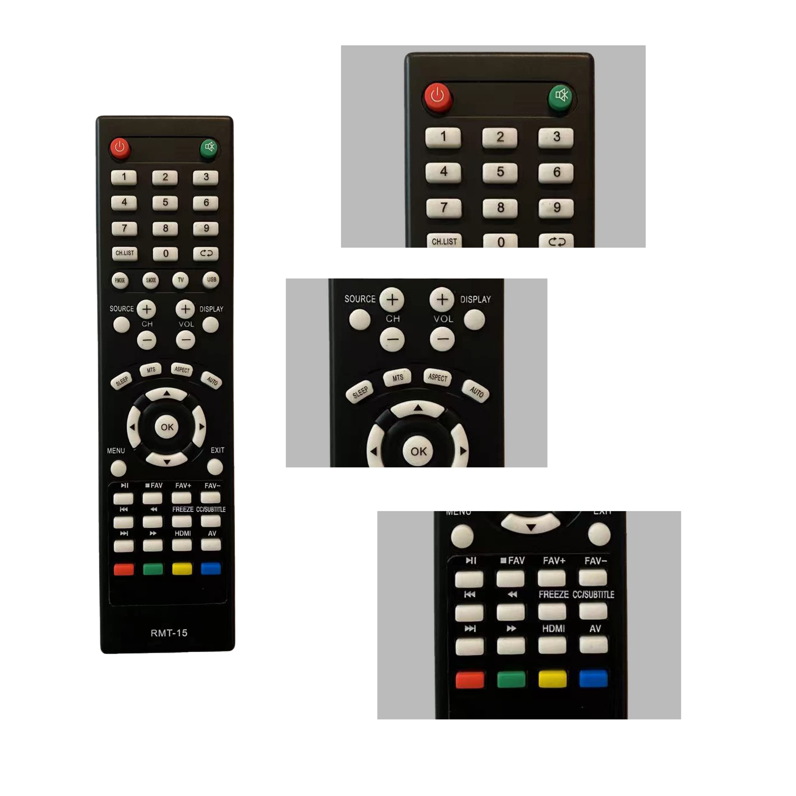 New RMT-15 Replacement Remote Fit for Westinghouse TV LD-4080 LD-4070Z LD-4055 LD-4065 LD-5580Z VR-3730 VR-3226