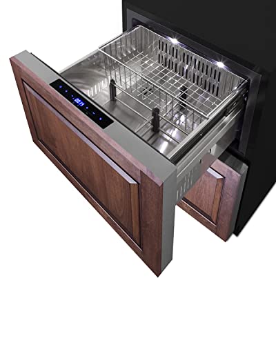 Summit Appliance ADRF244PNR 24" Wide 2-Drawer Refrigerator-Freezer (Panels Not Included); 3.32 cu.ft Capacity; Frost-Free; Temperature and Open Drawer Alarms