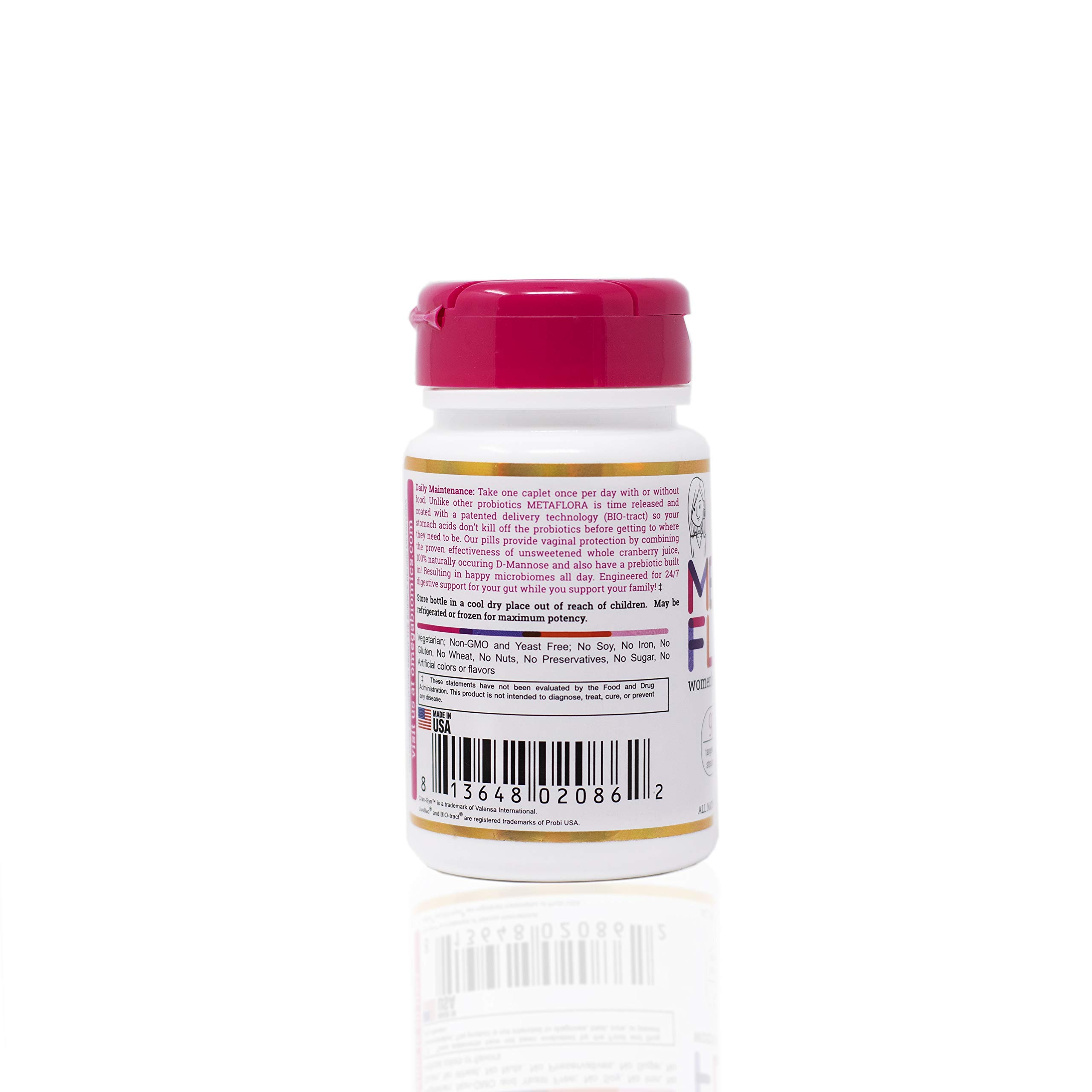 METAFLORA for Women Health - Probiotic Supplements - 15x More Effective Than Probiotic Capsules with Patented Delivery Technology - 30 Daily Time Release Pearls