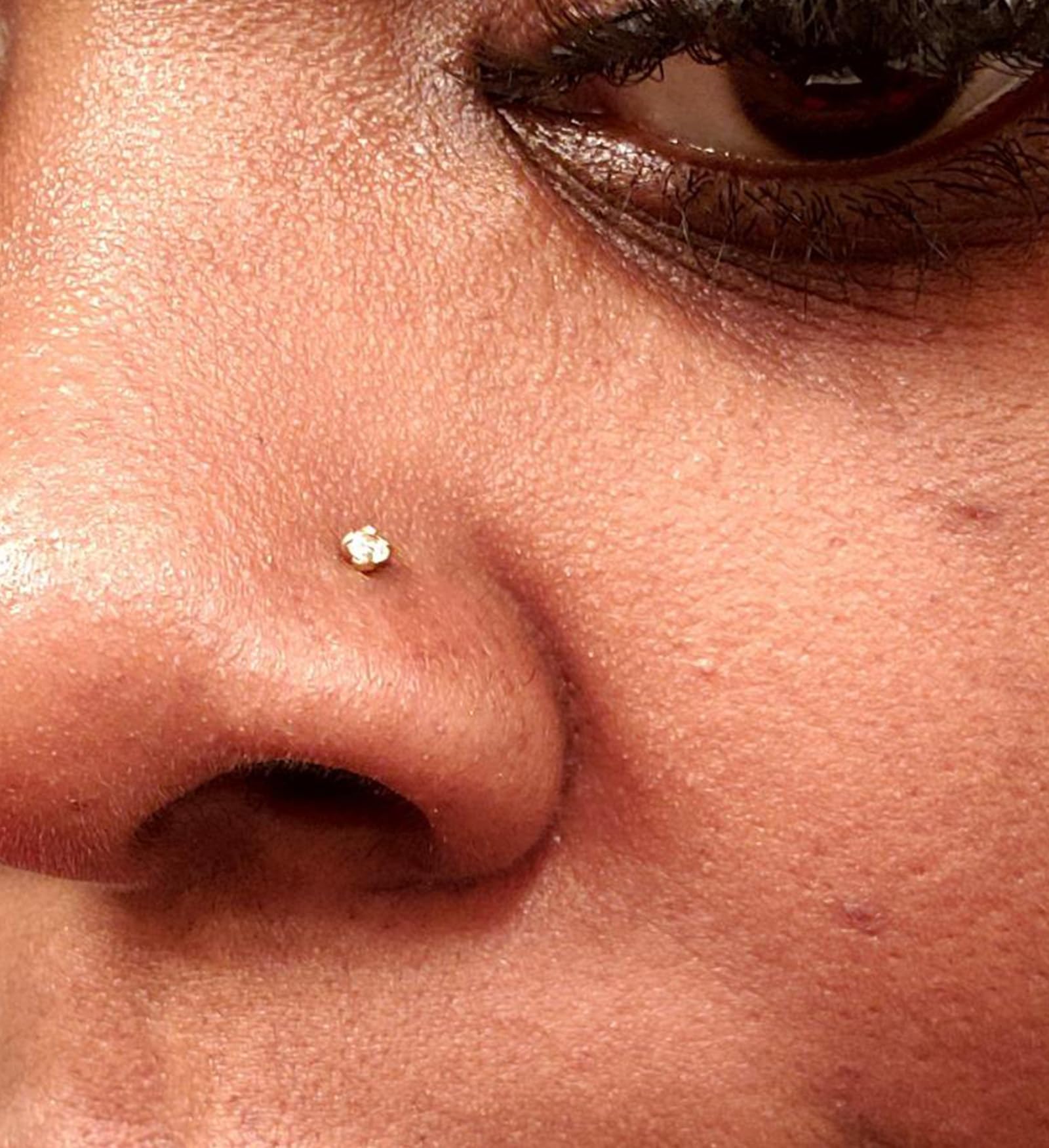 MODRSA Nose Studs for Women Men Silver Nose Ring Studs 18 gauge L Shaped Nose Screw Stainless Steel Diamond Nostril Piercing Stud