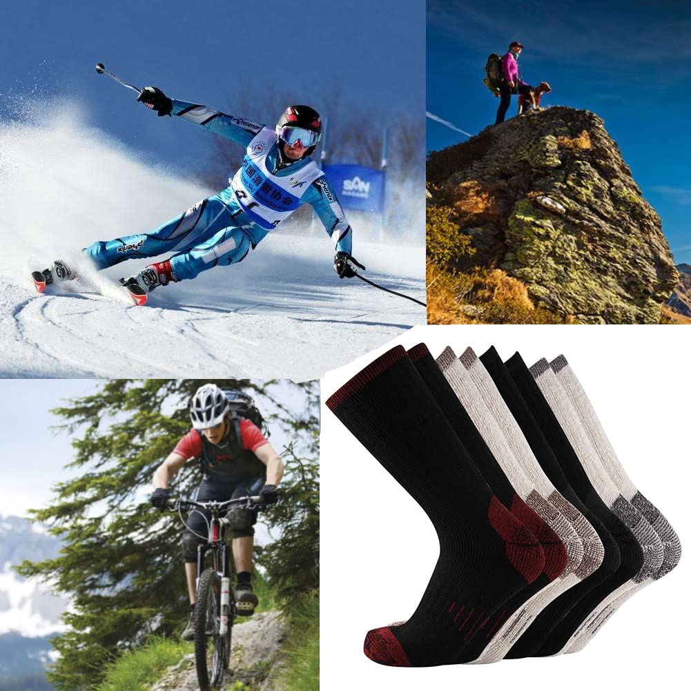 Merino Wool Men Crew Socks Warm Socks -NEVSNEV Athletic Socks for Men, Suitable for Hiking,Trekking,Camping …