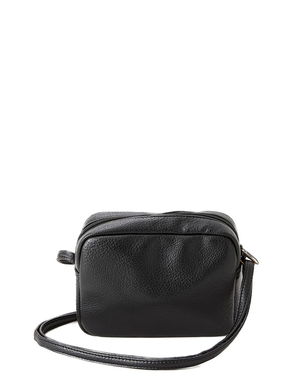 RIP CURL Women's Kobie Cross Body Faux Leather Zip Up Handbag/Shoulder Bag, Black, Black