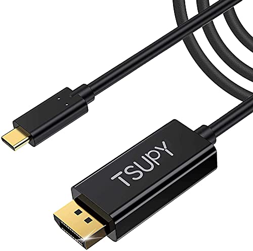 TSUPY USB 3.0 HUB 4-Port USB Hub with 3.3ft Extend Cable Ultra-Slim USB Splitter HUB, USB C to Displayport Cable 4K@60Hz