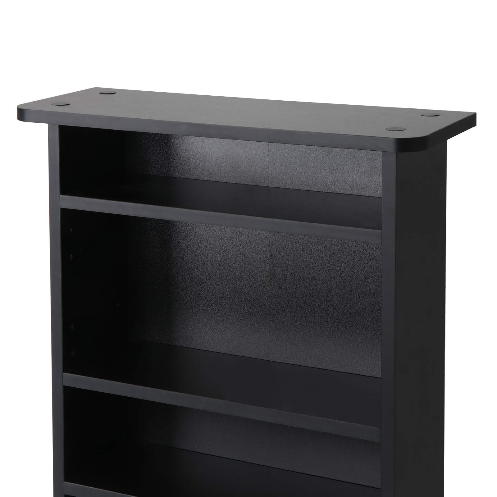 Nova Microdermabrasion Adjustable Media Storage Tower(DVD,CD,Games), 5-Tier Wooden Media Storage Organizer Cabinet, Bookshelf Display Bookcase for CDs, Books, Video Games, Arts