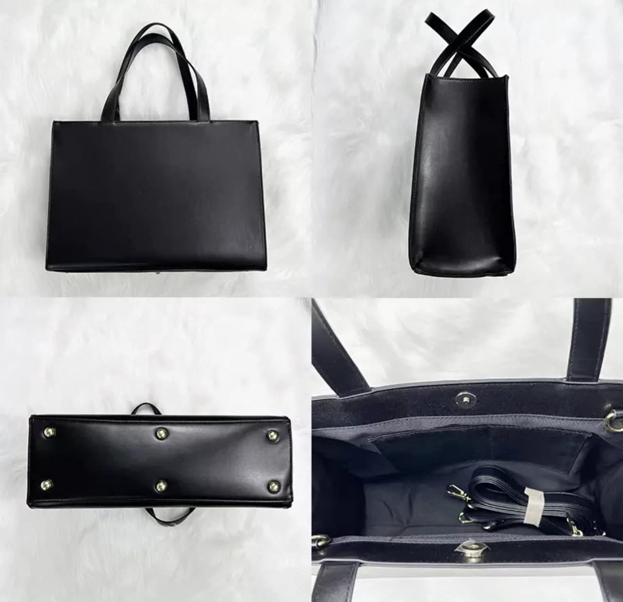 PROTECT BLACK WOMEN Large Tote (Black)