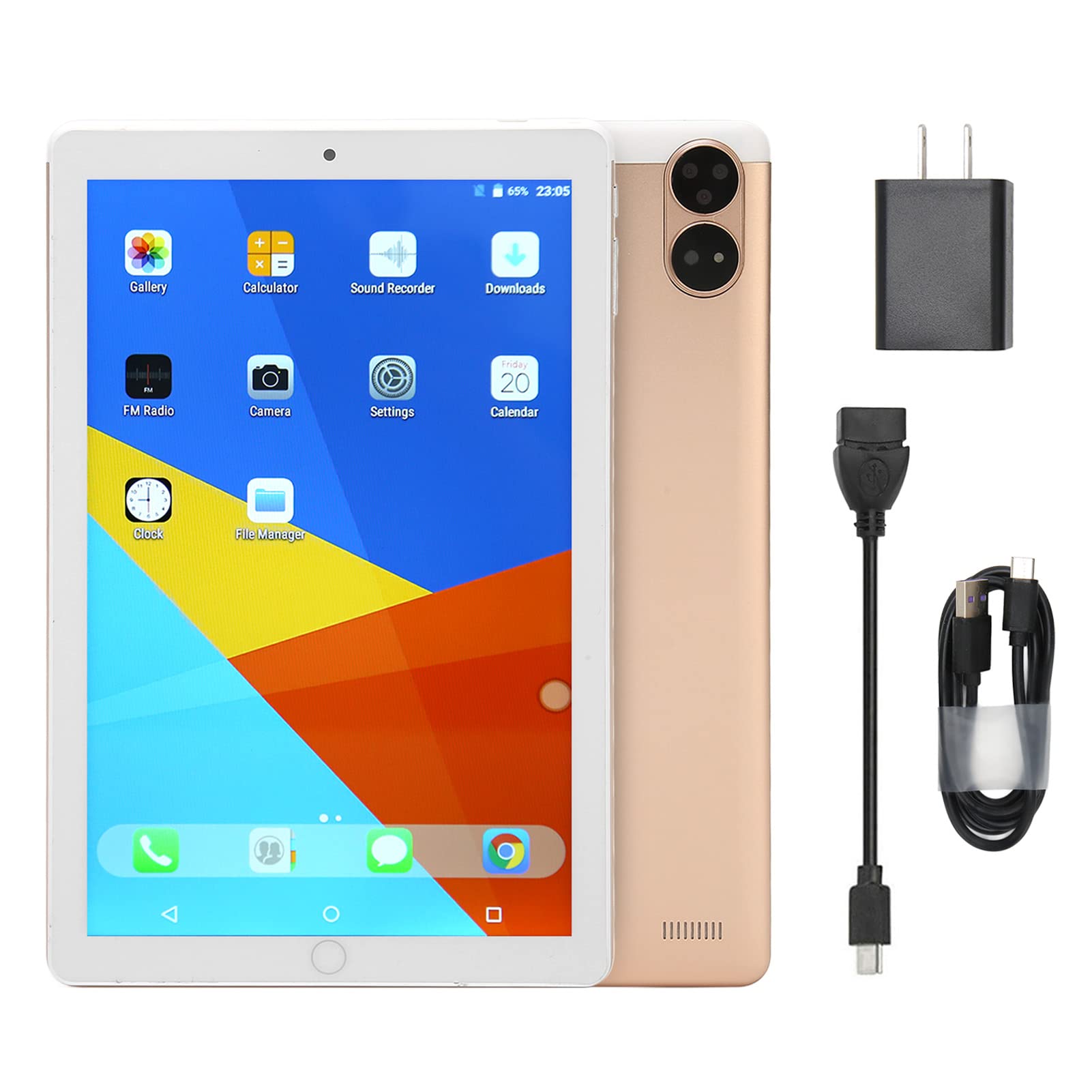 Naroote 10.1 Inch Tablet, 100-240V Support Dual SIM Dual Standby 3G Calling Tablet for Android 5.1 for Travel (US Plug)