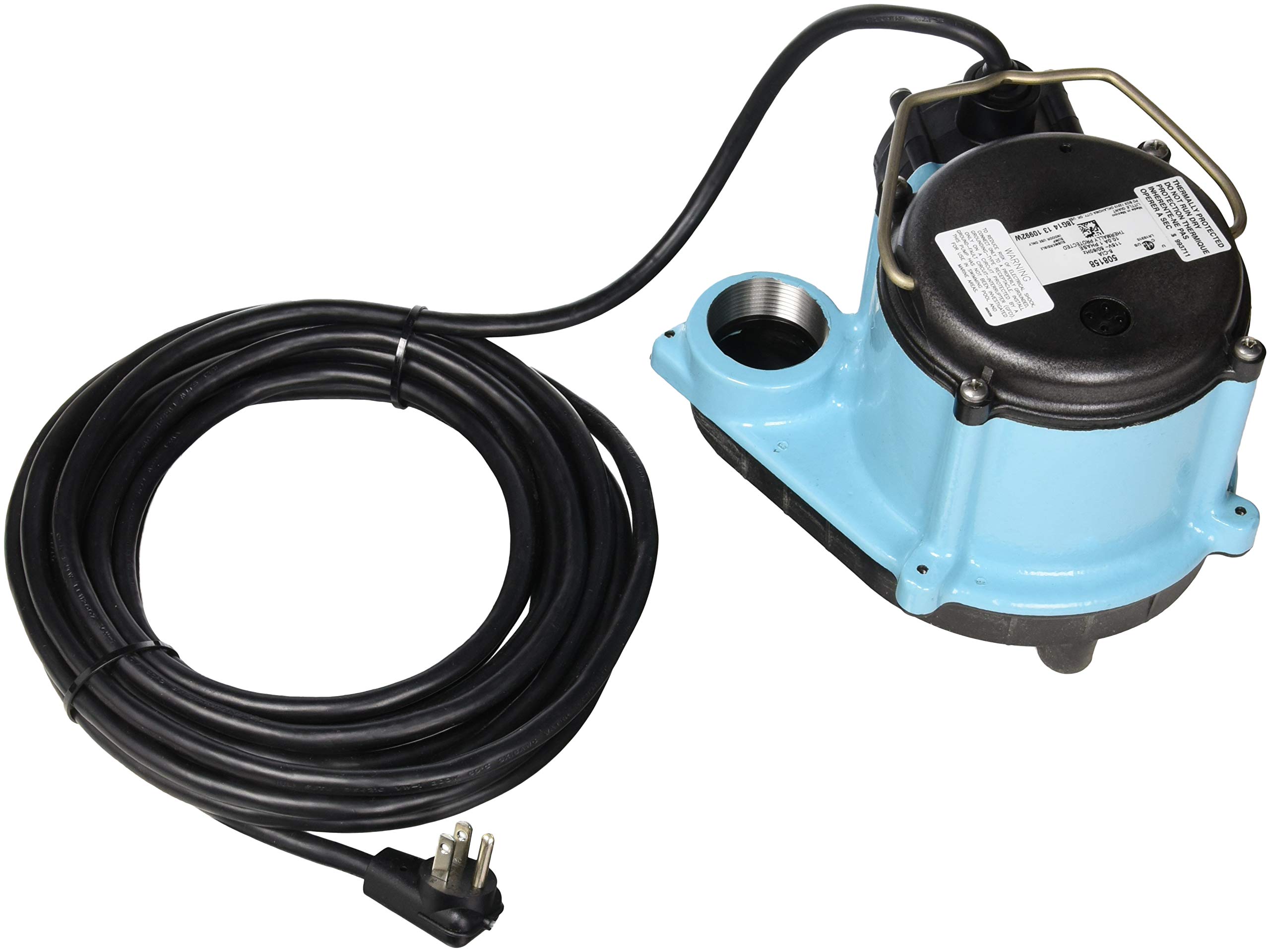 Little Giant 508158 8-CIA 2700 GPH Automatic Sump Pump, Blue
