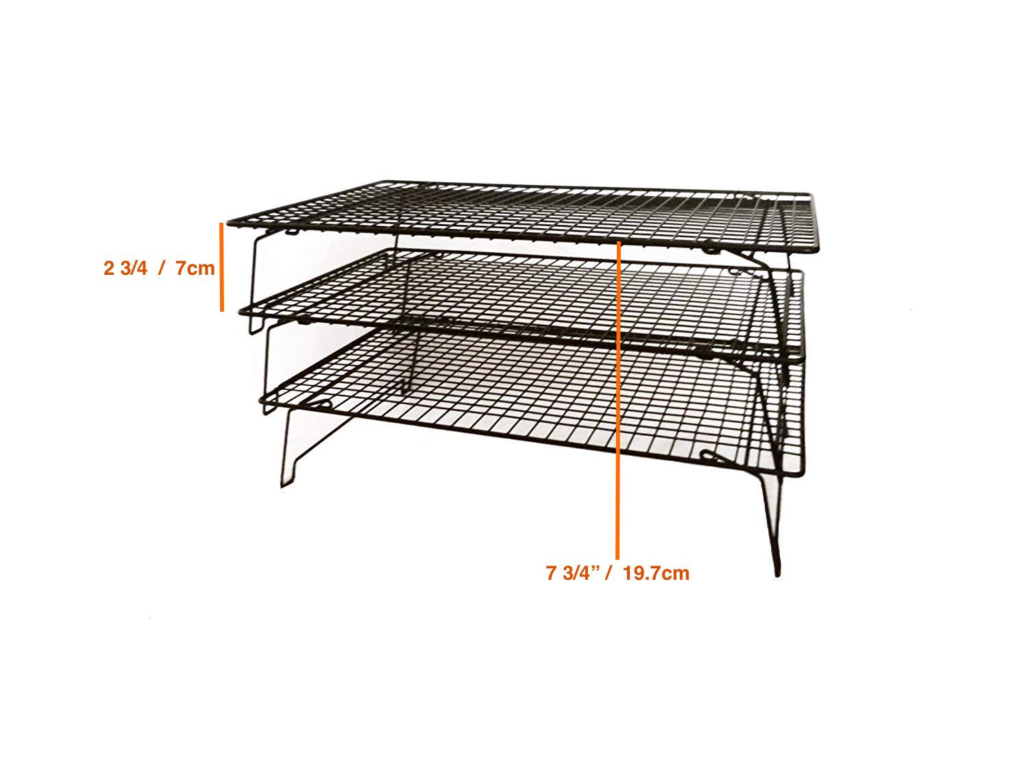 Sunflair Professional Grade 3 Tier Cross Grid Cooling Rack (set of 3)