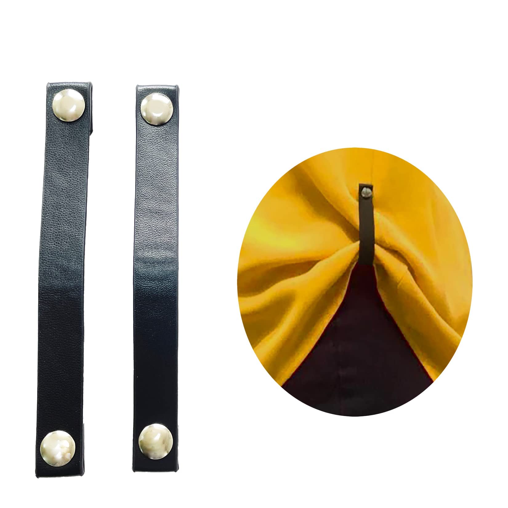 SPANSEE Magnet Shirt Clips, Shirt Ties Tops Clips for Women, 2 Pcs Upgrade Version Waist Cinch Clips, Black