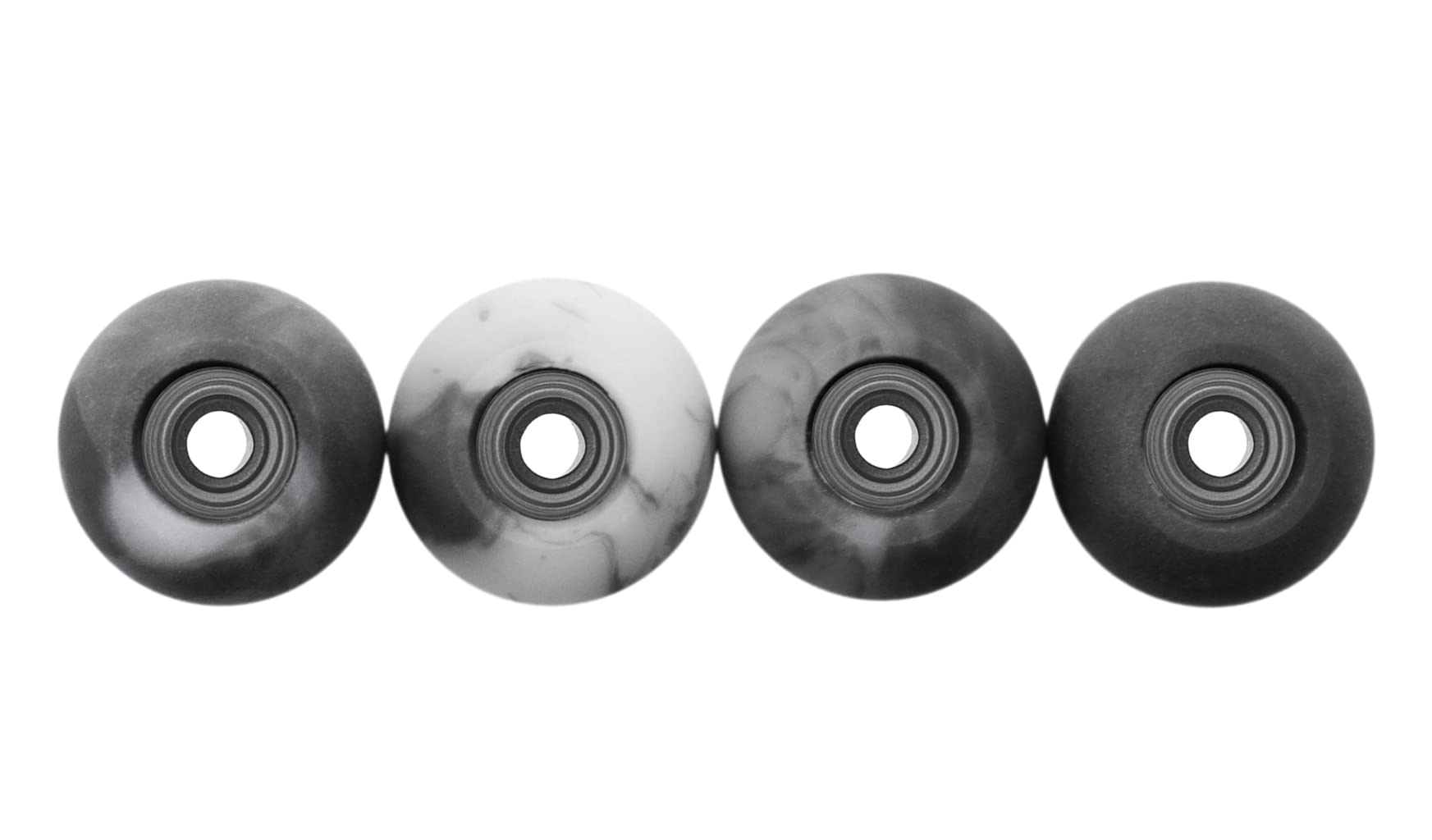 Teak Tuning Apex 61D Urethane Fingerboard Wheels - Globe Shape, 8.3mm Diameter - ABEC-9 Stealth Bearings - Made in The USA - Luna Colorway