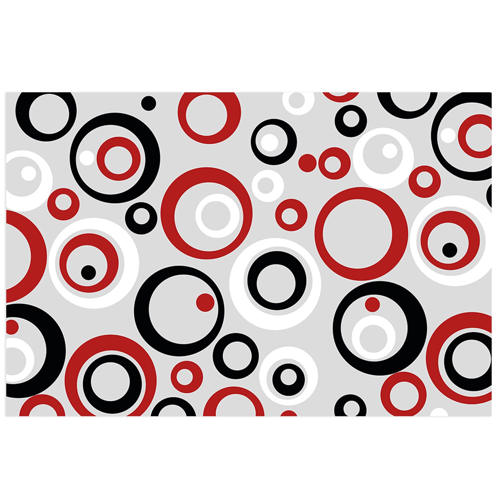Modern Art Aquarium Background Poster Fish Tank Background for Fish Tank Backgrounds Wallpaper Decoration 16.4x24.4 inch Geometric Circle Black Red and White Texture