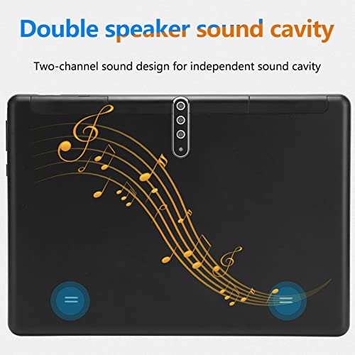 PUSOKEI 10.1in Tablet PC, HD Calling Tablet, IPS Touch Screen, 10 Core CPU, 4GB & 64GB, 128GB Expand Android 11 Tablet with 5 & 13MP Camera, 2.4G/5G WiFi, BT, 8800mah Battery (Black)(US)