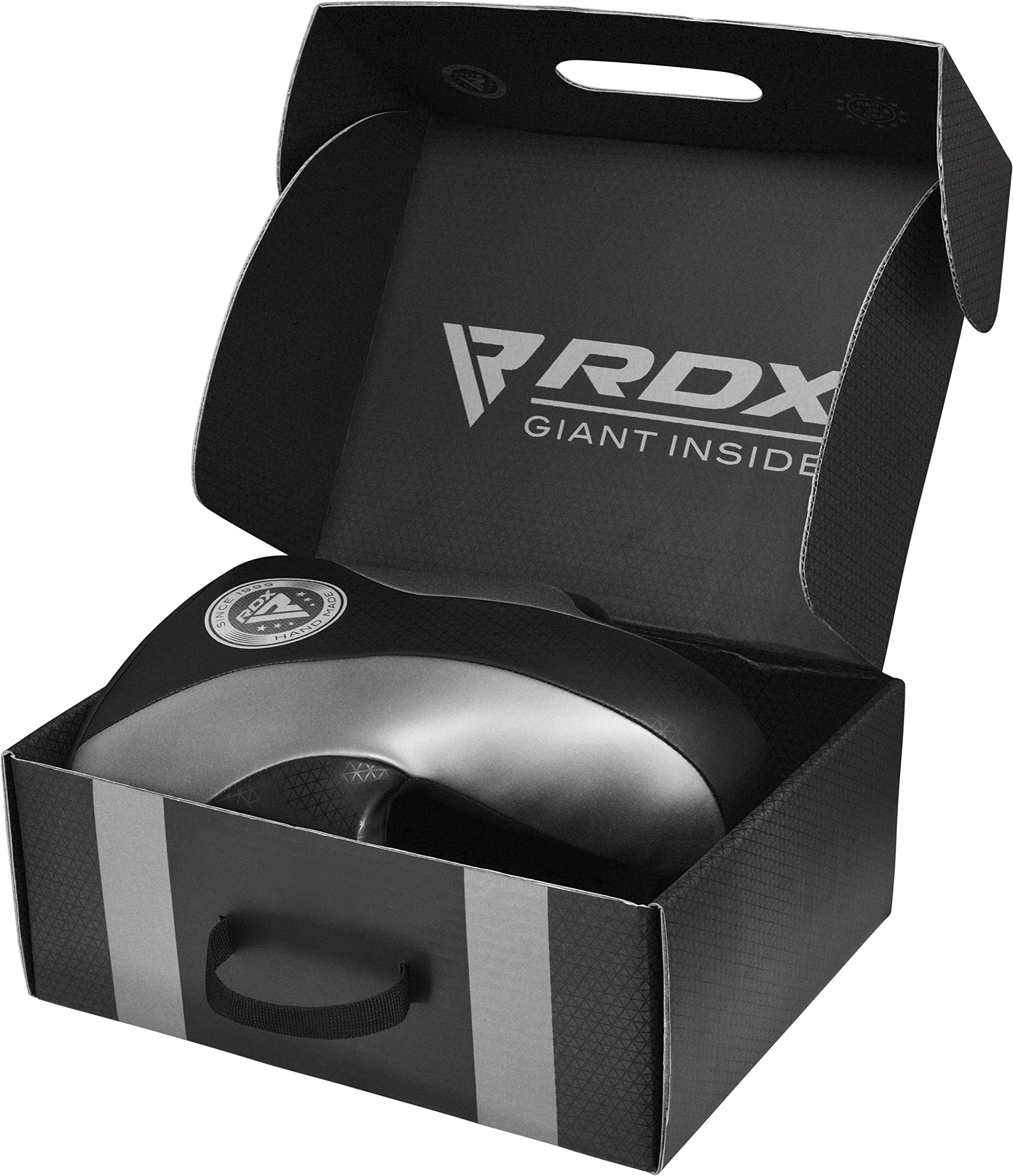 RDX Groin Protector for Boxing Muay Thai Kickboxing MMA, Maya Hide Leather Mark PRO Men Jockstrap Martial Arts Training, Abdominal Protector Sparring, Abdo Gear Taekwondo Grappling
