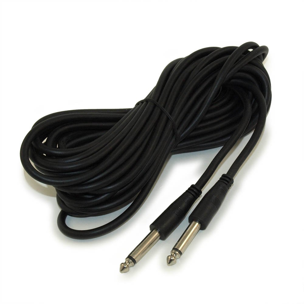 MyCableMart 75ft 1/4" Mono (TS) Guitar Cable, Male to Male, 28AWG, Nickel Plated