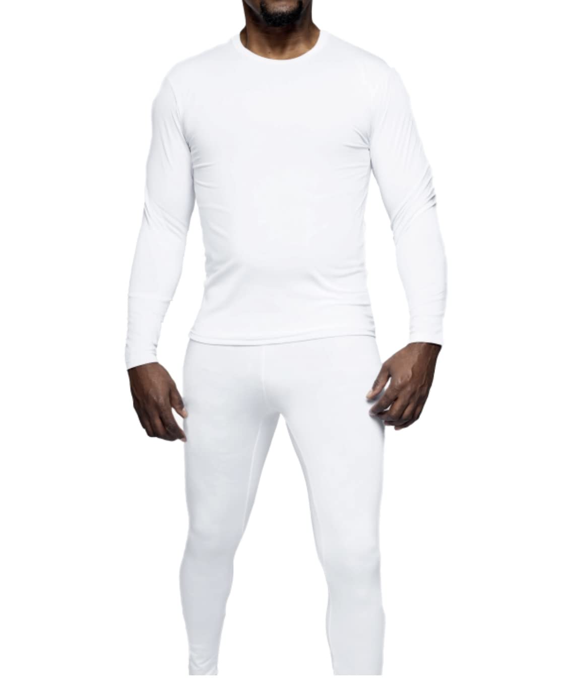 Therma Tek Cold Weather Long Johns Thermal Underwear for Men Set β 2 Pcs Fleece Lined Moisture Wicking, Breathable Base Layer Men Thermals Top and Bottom Set(Grey, M)
