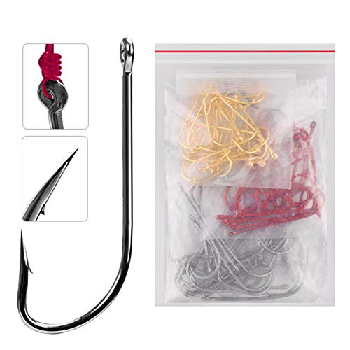 mogen886 150Pcs/Set Straight Handle Lure Fishhooks Crank Fish Hooks Fishing Gear Tools Kit for Fishing Outdoor Multi